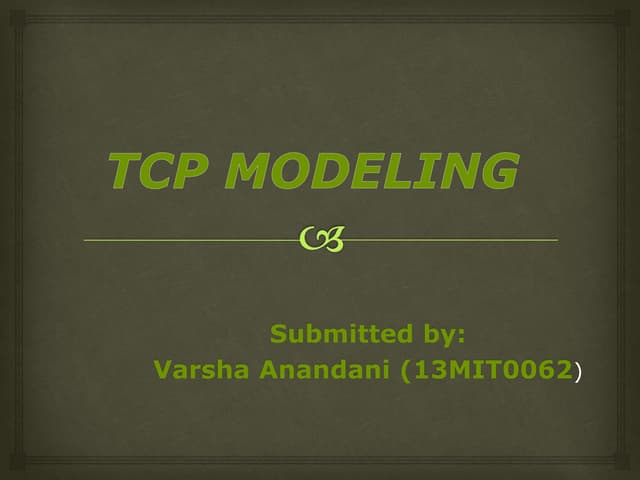 Tcp Periodic Modeling Ppt 0000