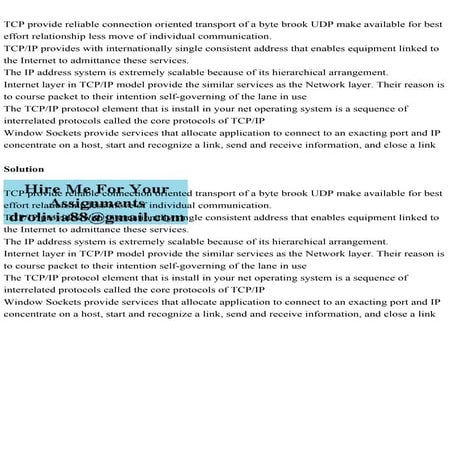 Tcp Provide Reliable Connection Oriented Transport Of A Byte Brook Updf 