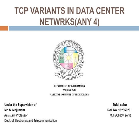 Tcp Variants For Data Center Networks Pptx