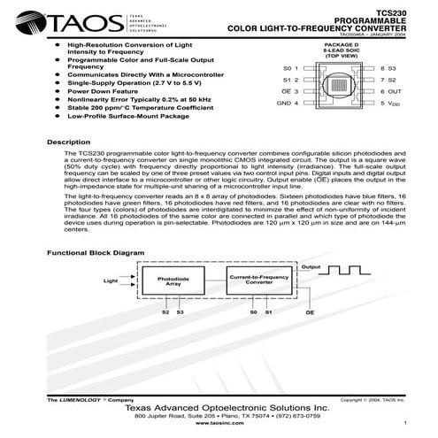 Tcs230 | PDF