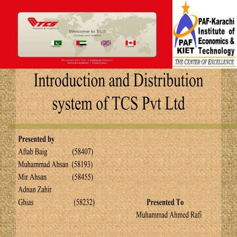Tcs distribution project | PPTX