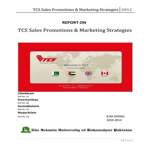 Tcs marketing | DOCX