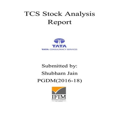 Tcs stock analysis report shubham jain 2038 | DOCX