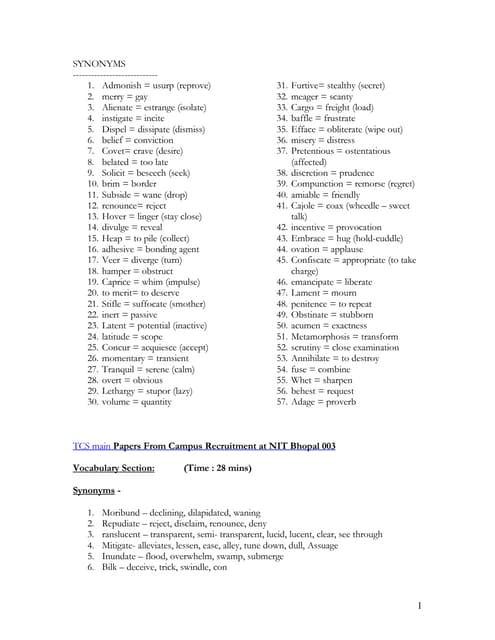 5000 Sat Words With Definitions | PPT