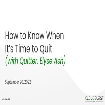 How to Know When It's Time to Quit | PPT