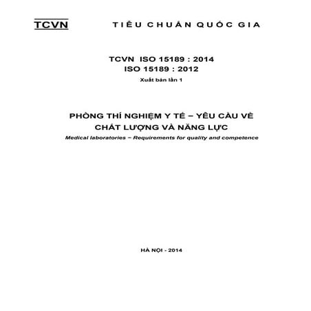 Tcvn 15189-2014 | PDF