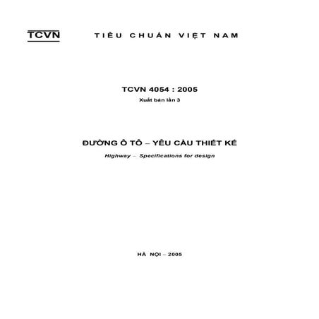 Tcvn 4054 2005 | PDF
