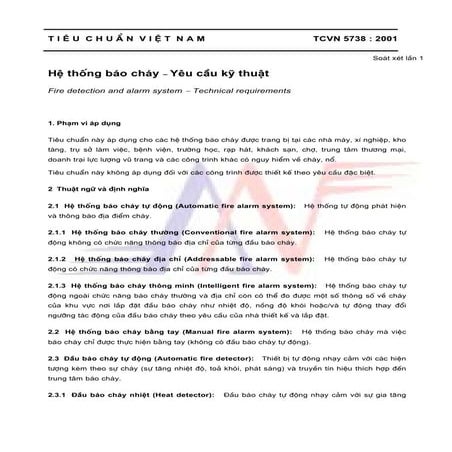 Tcvn 5738 2001 bao chay tu dong | PDF