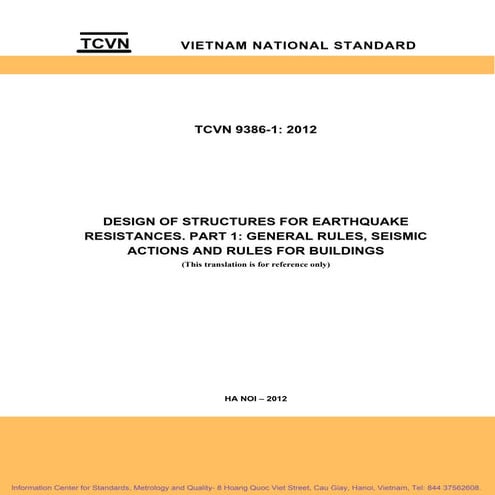 TCVN 9386-1-2012 Design of structures for earthquake resistances-Part 1 ...