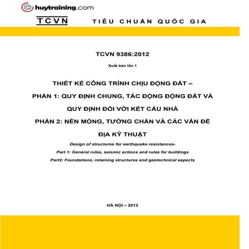 TCVN 9386 - 2012 Thiết kế công trình chịu động đất | PDF