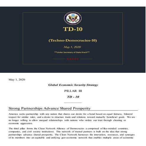 TD-10 (Technology-Democracies 10) | PDF