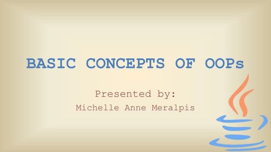 Oops Concept In Java Object Oriented Programming In Java Ppt 1991