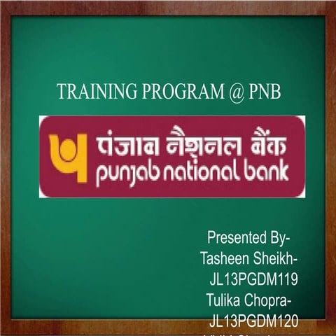 Training Presentation at PNB | PPTX