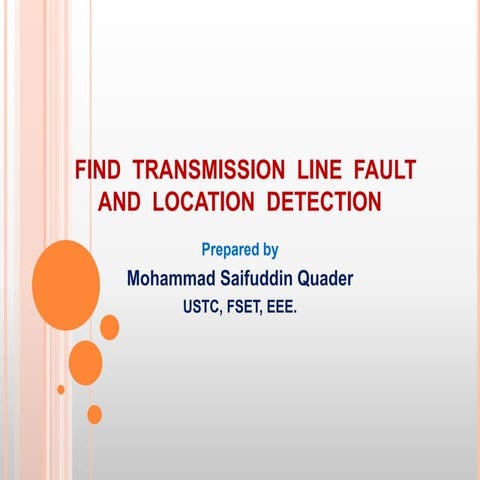 Find Transmission Line Fault And Location Detection Pptx Computing Technology And Computing