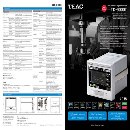 TEAC Color Graphics digital indicator Td 9000 t | PDF