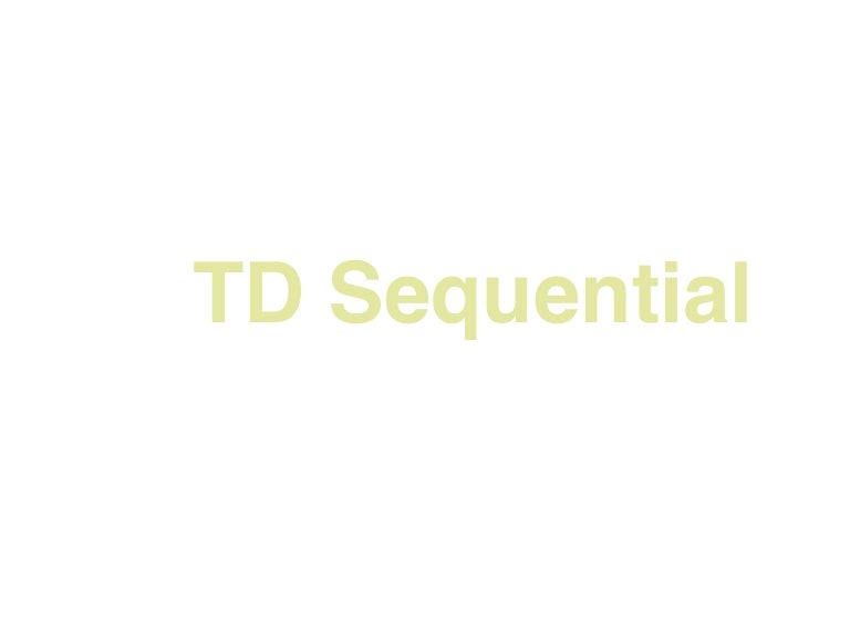 Td sequential explained 13 and 9 explained - molitokyo