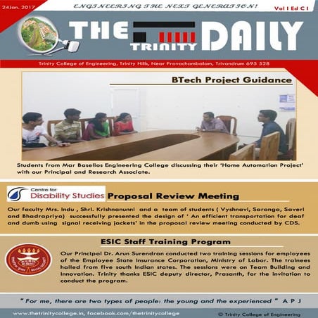 Trinity Daily Jan 24, 2017 | PDF