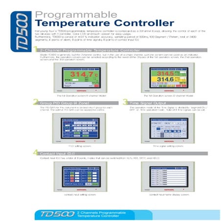 TD500 Controlador doble canal. Hanyoung NUX (www.nammisa.com) | PDF