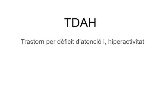El tdah | PDF