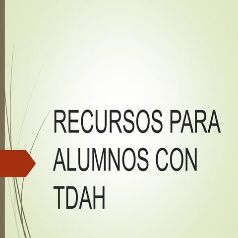 Recursos para alumnos con TDAH | PPTX