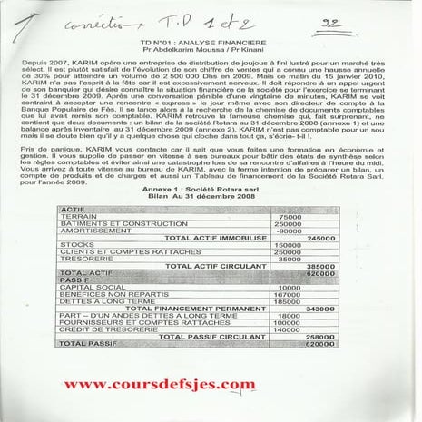 Td analyse financière => www.coursdefsjes.com | PDF