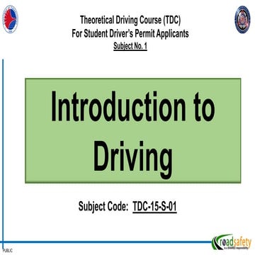 TDC-15-S-01 Introduction to Driving.pptx