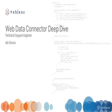 Tableau Developers Club - Web Data Connector Deep Dive | PDF