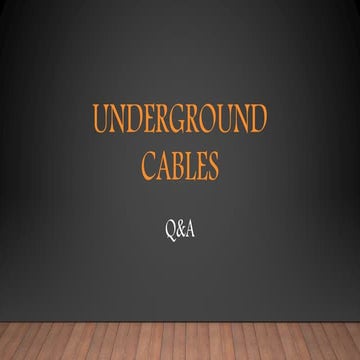 T&D cables short Q&A | PPT