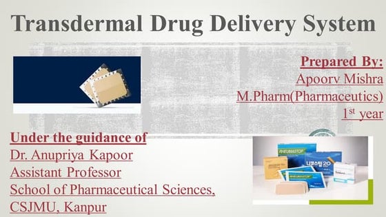 Formulation and evaluation of tdds | PPTX