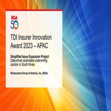 Reinsurance Group of America, Inc. (RGA) – Insurer Innovation Award ...