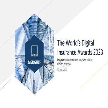 MEDGULF Insurance KSA – Insurer Innovation Award 2023 | PPTX