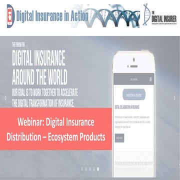 Digital Insurance Distribution – Ecosystem Products - Webinar Deck | PPT