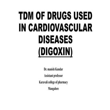 TDM Cardiovascular drug (Digoxin)-5th Pharm.D karavali.pdf