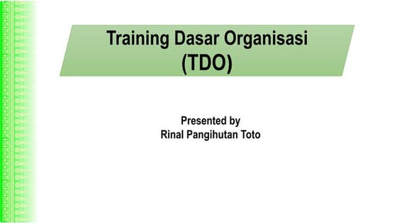 Materi Traning Dasar Organisasi (Remasis 2021) | PPTX