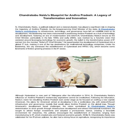Naidu Declares P-4 as Historic Step Towards Empowering the Underprivileged and Transforming ...