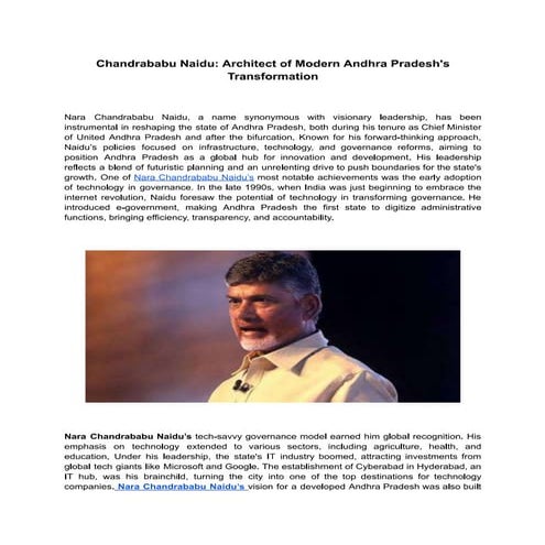Naidu Declares P-4 as Historic Step Towards Empowering the Underprivileged and Transforming ...