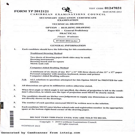 Td paper 03 cxc may 2012 | PDF