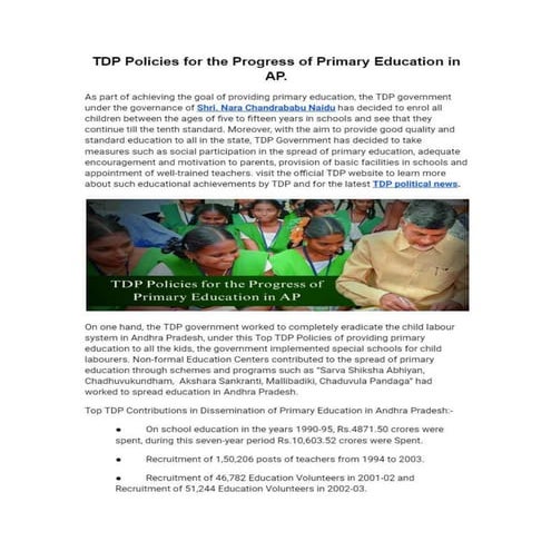 TDP Policies for the Progress of Primary Education in AP..pdf