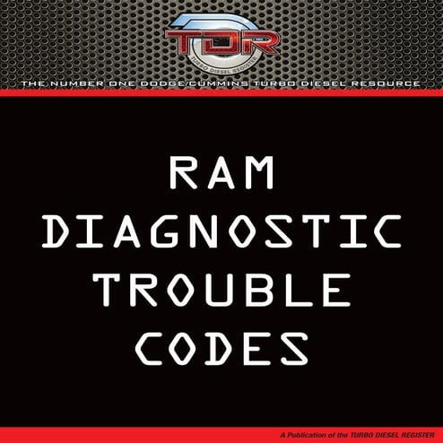 RAM DIAGNOSTIC TROUBLE CODES - TURBO DIESEL REGISTER | PDF