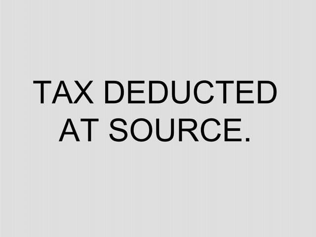 TDS (Tax Deducted at Source) | PDF