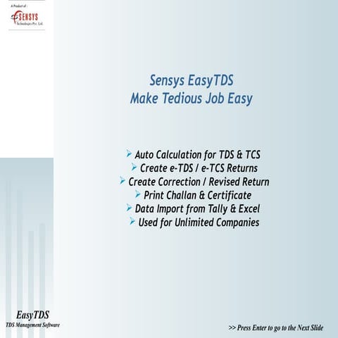 EasyTDS - TDS Management Software | PPS