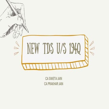 TDS section 194Q Presentation PPT | PDF