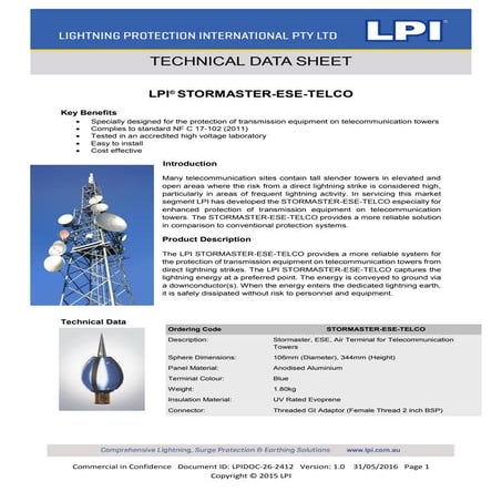 Catalog Stormaster ESE TELCO | PDF