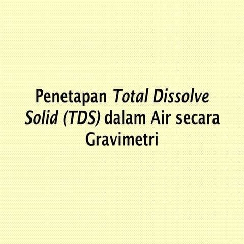 Total dissolve solid 2015 mayra | PPT