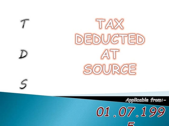 Ppt on tds | PPT