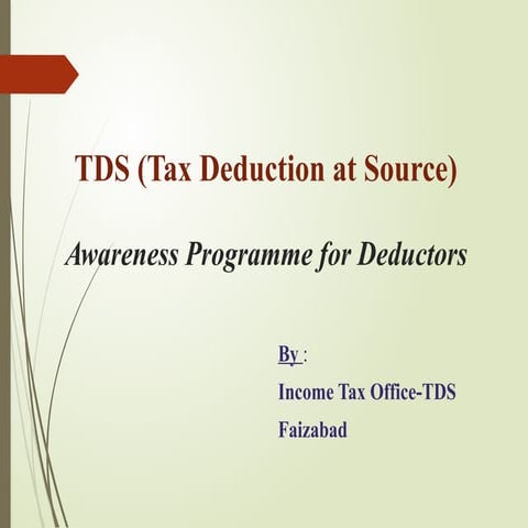 TDS Presentation ITO TDS Faizabad for Govt Deductors (1).pptx