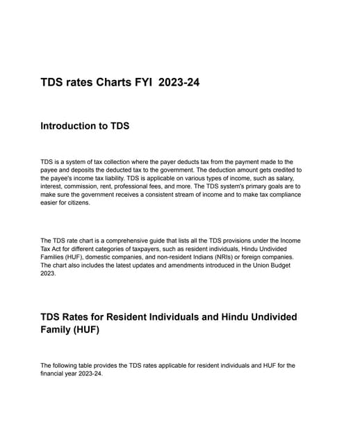 TDS Rate Chart FY 2020-21 | PDF | Credit Cards | Personal Debt