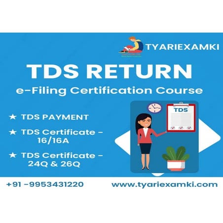TDS return e filing course with tyarieaxmki | PDF