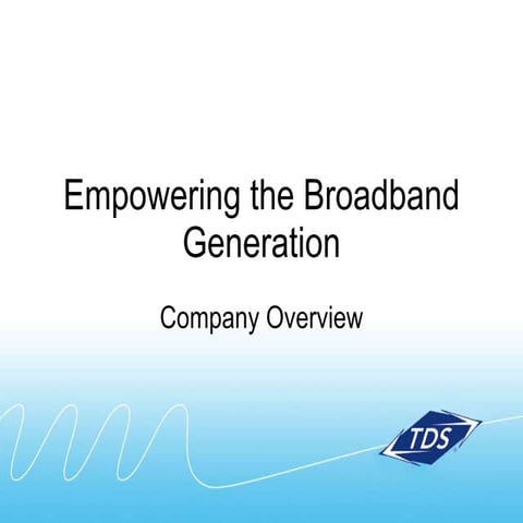 TDS Telecommunications Corp. overview | PPT