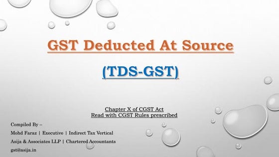 TDS (Tax Deducted at Source) | PPT